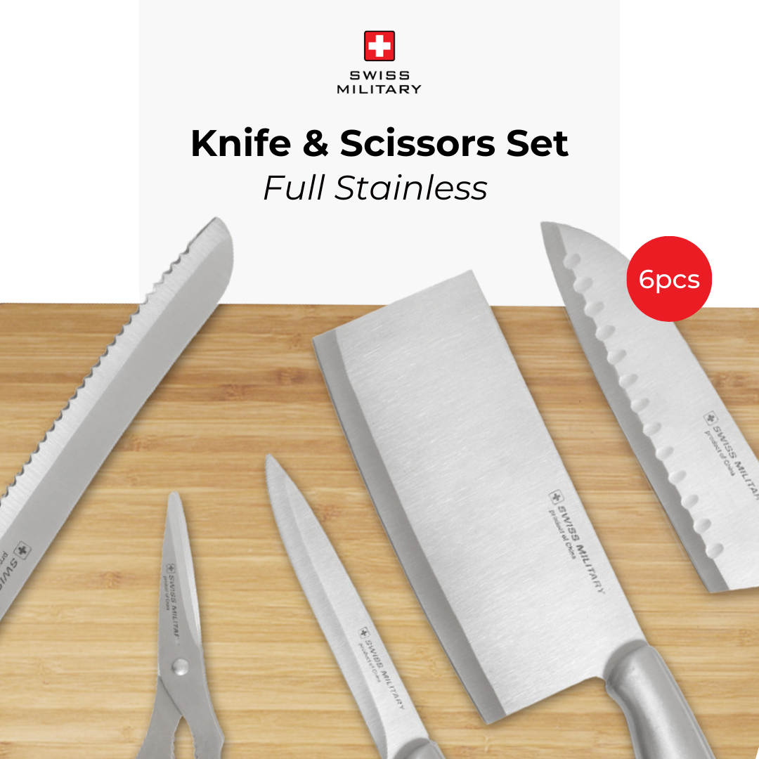 Swiss Military Knife & Scissors set 6pcs - Neohaus Indonesia